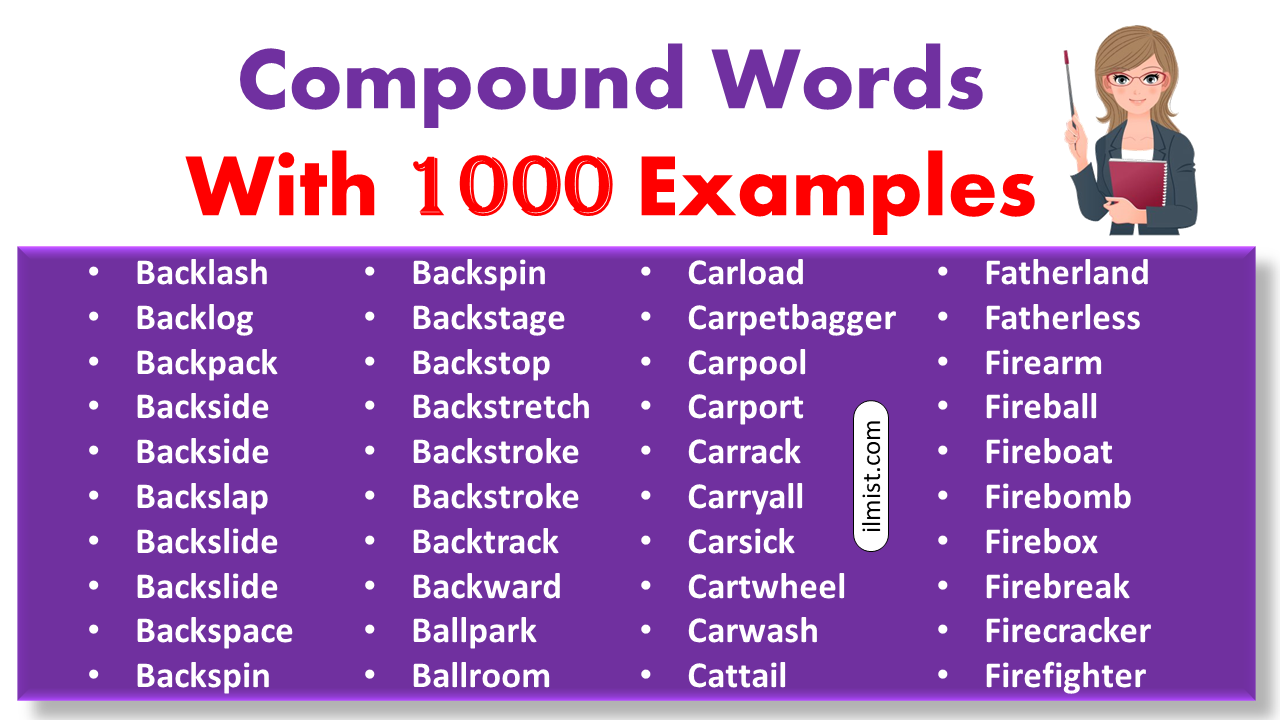 Compound Words With 1000 Examples In English Ilmist Compound Words With 1000 Examples In English Ilmist
